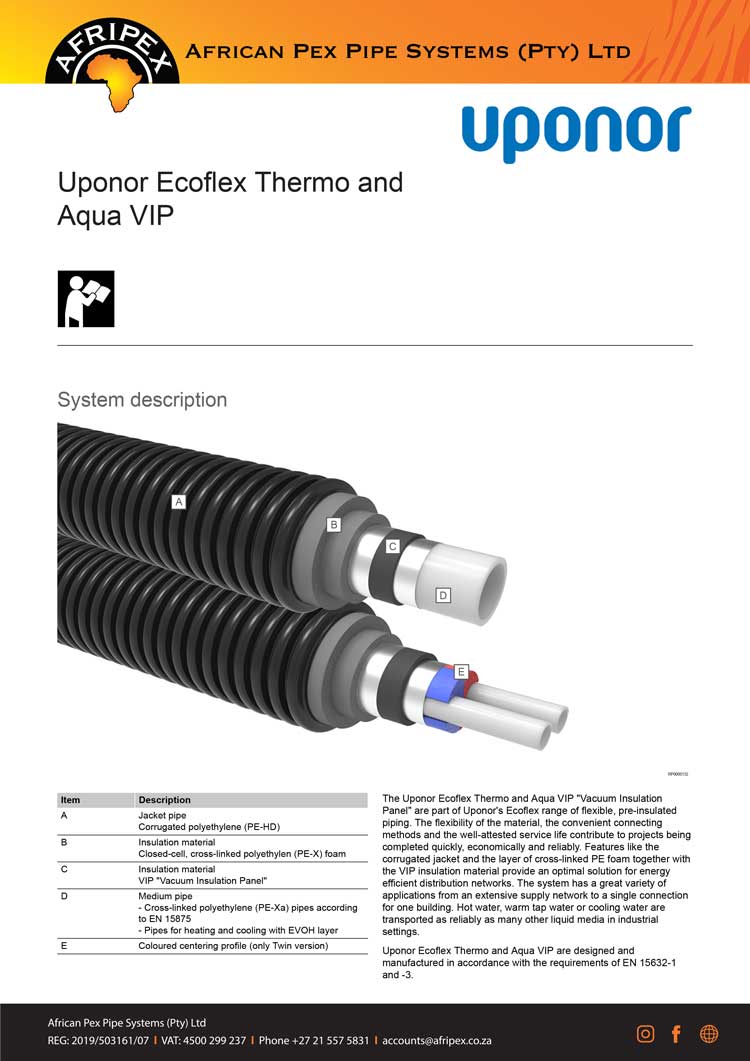 Pre-Insulated Piping Systems – Afripex Piping Systems